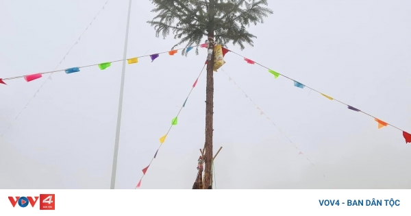 Người Mông dựng nêu trong Lễ hội Gầu Tào | VOV4.VOV.VN
